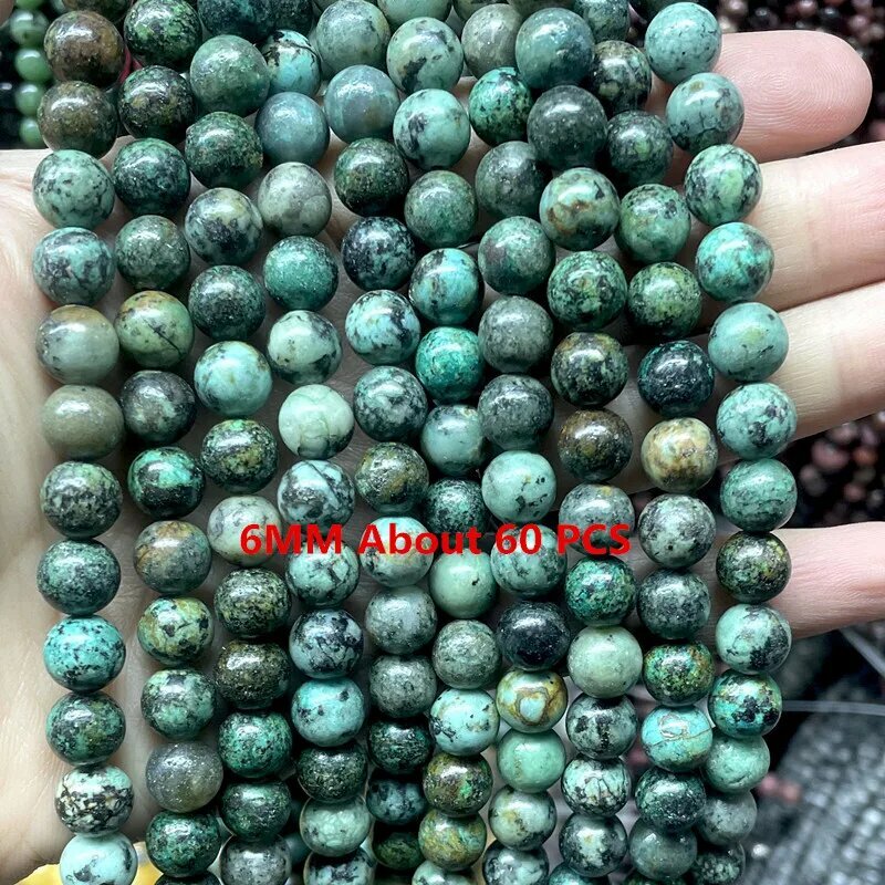 Бусины из африканской бирюзы SYSRXLR 6MM About 60 PCS