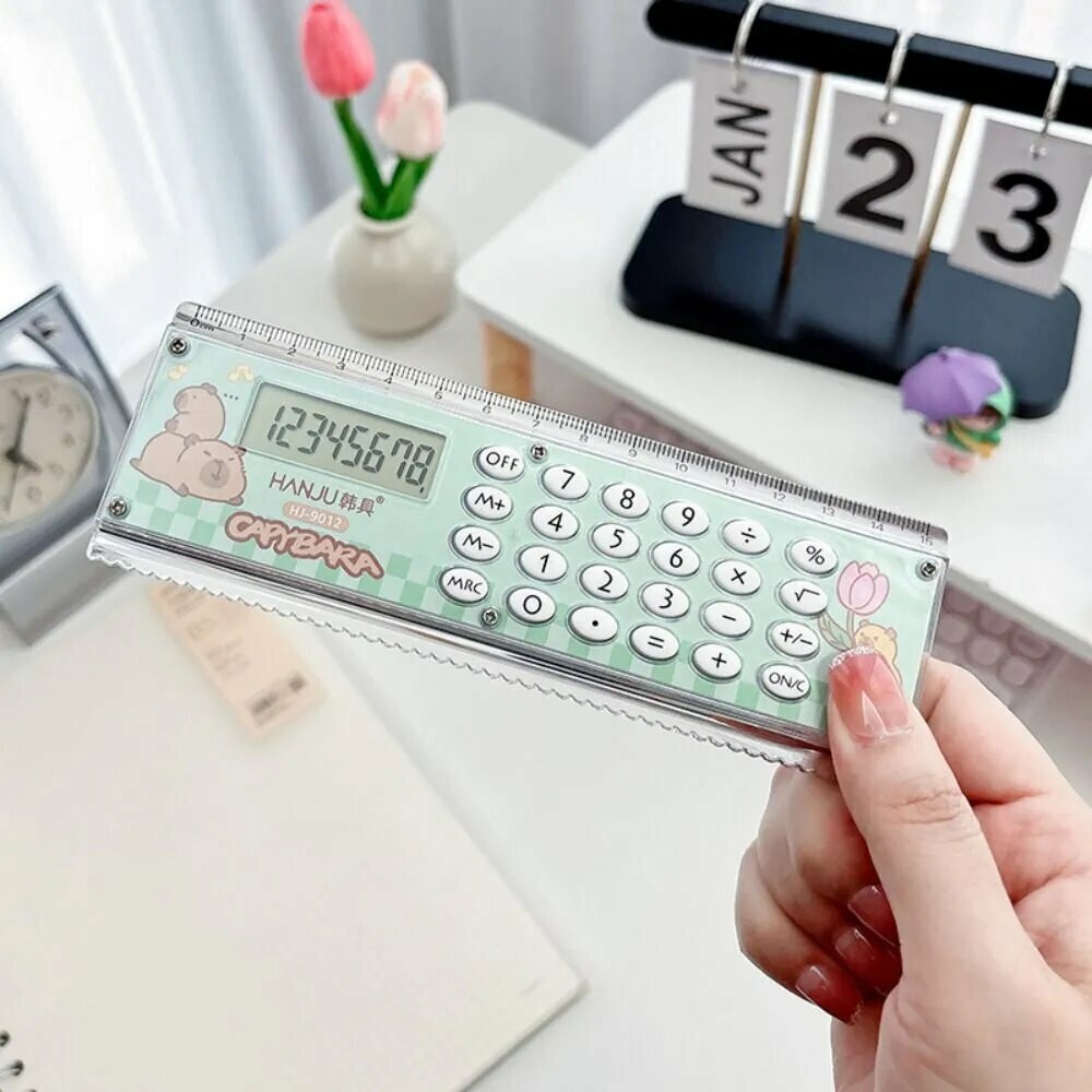 Линейка-калькулятор "Girl Heart", многофункциональный, компактный, легкий