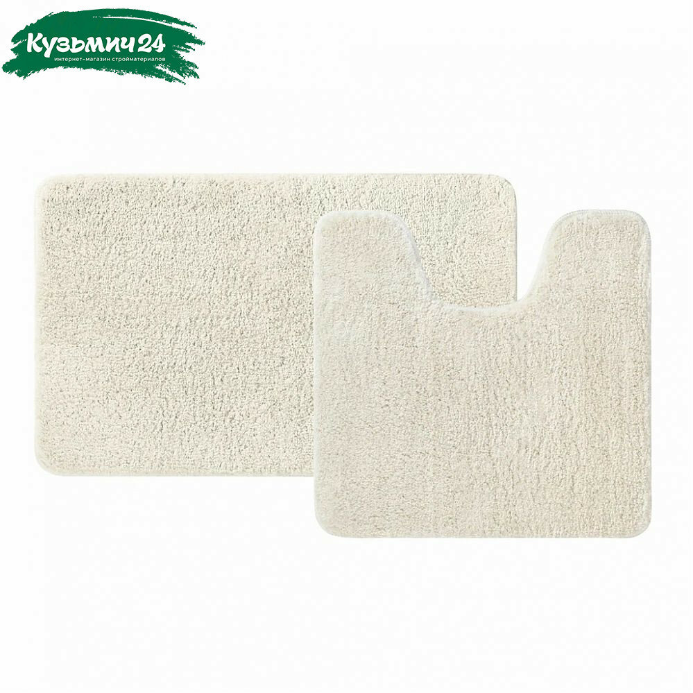 Набор ковриков для ванной Iddis BSET01MI13, микрофибра, бежевый, 500х800 мм, 500х500 мм
