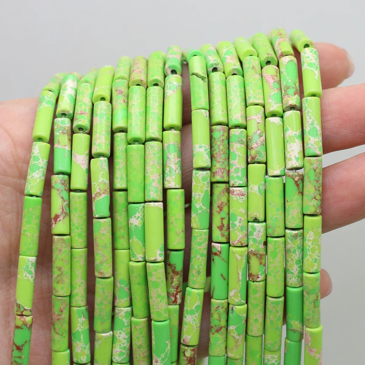 Бирюзовые агаты, яшма, бусины 14 дюймов Green Emperor Stone