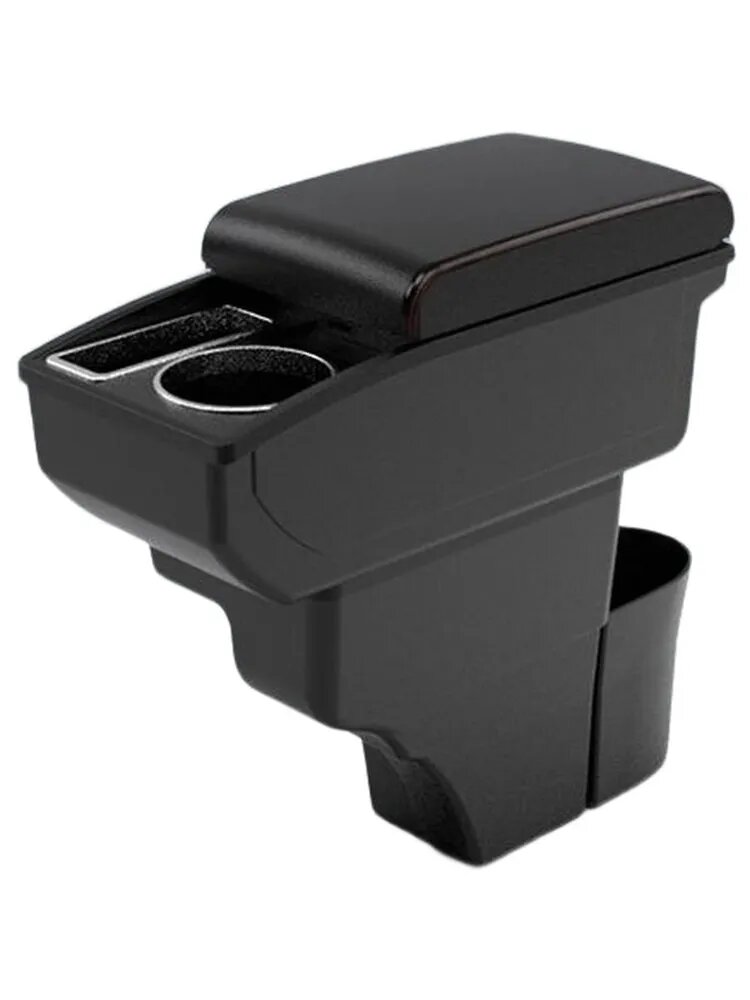 Подлокотник автомобильный для Nissan Note II 2012-2020 черный, с подстаканником