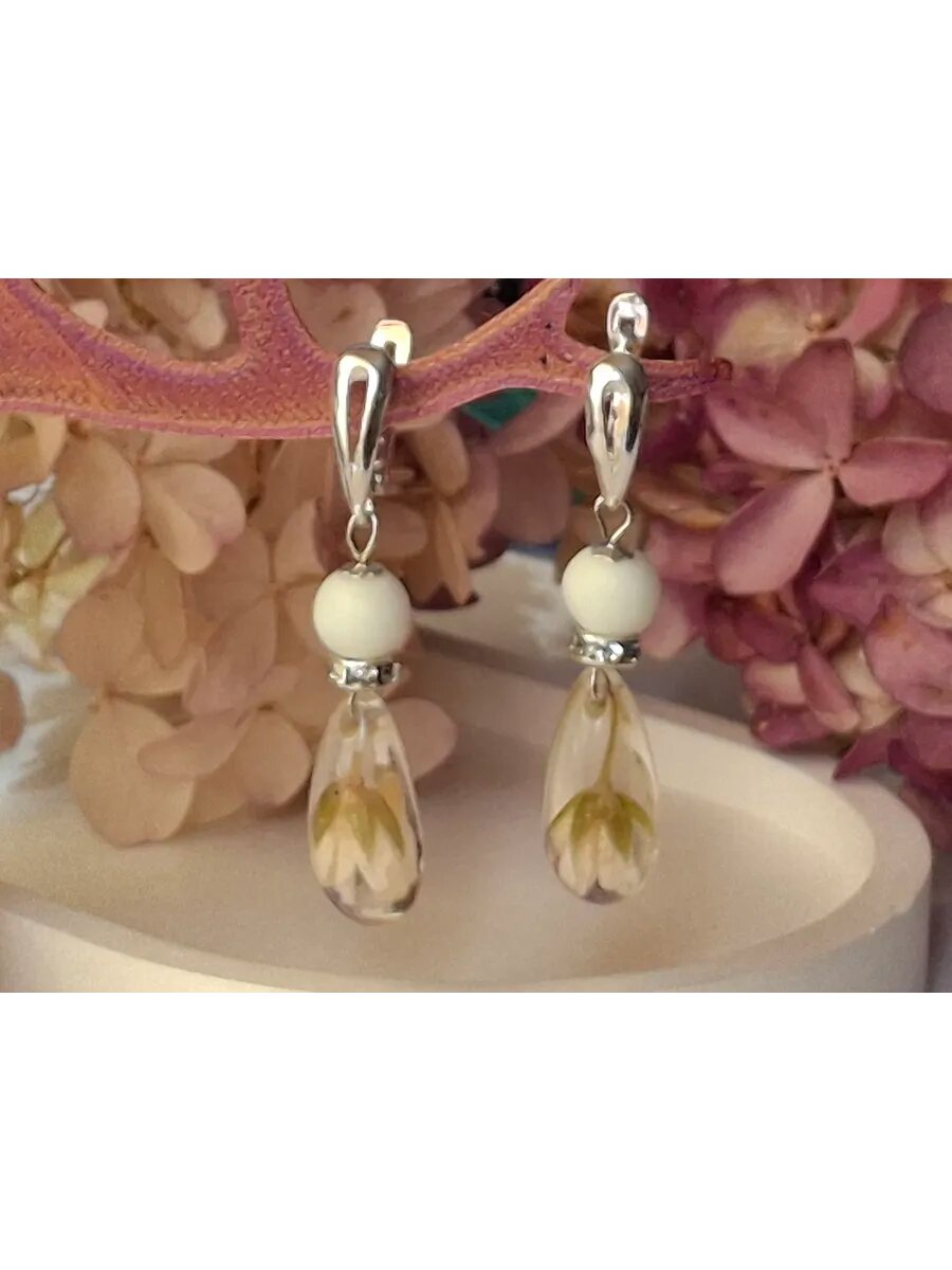 Серьги, агат