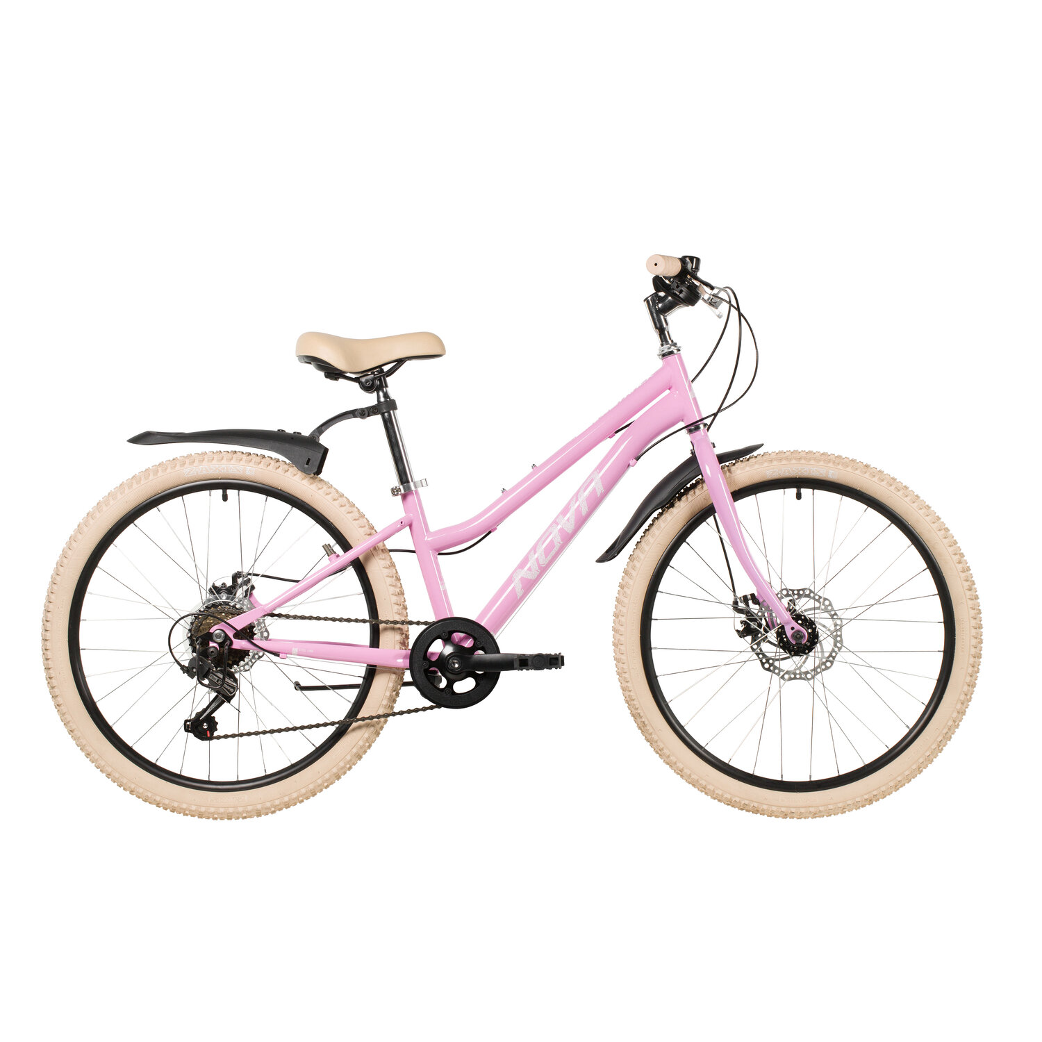 Подростковый велосипед Novatrack Jenny Disc 24 (2026), размер 12", цвет Розовый