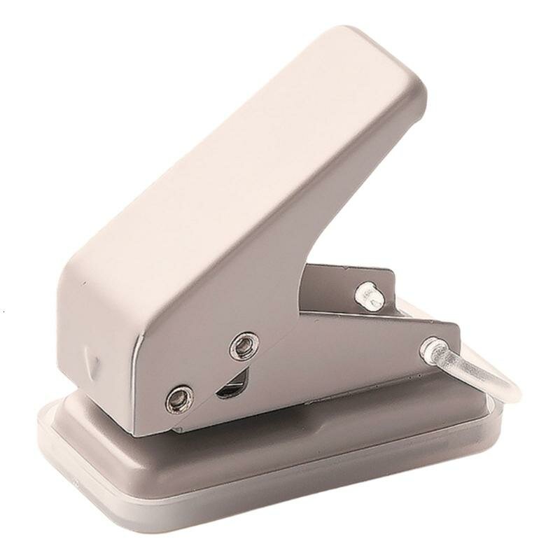 Ручной дырокол для бумаги, 6 мм, Светло-серый