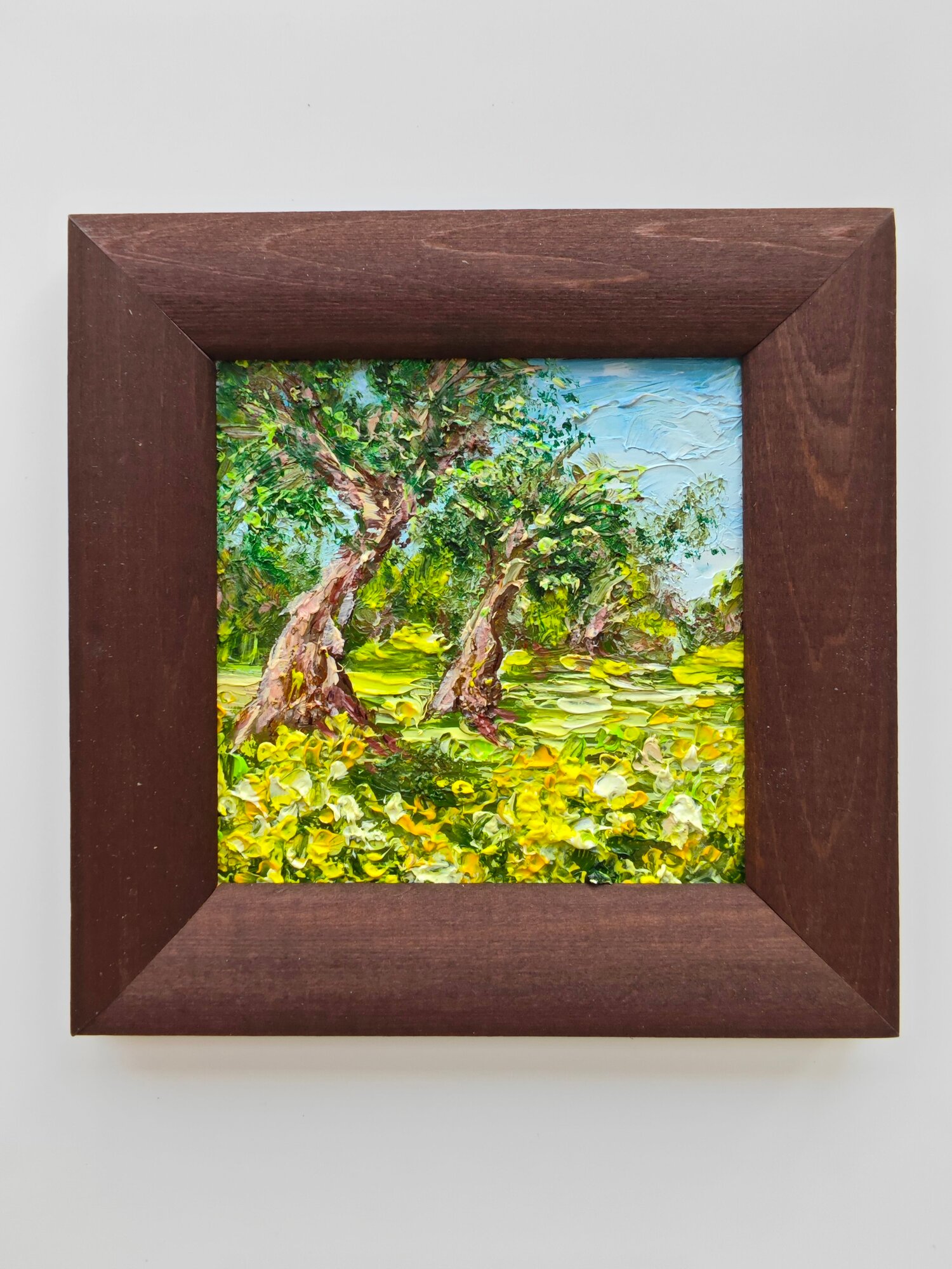 Мини картина маслом на холсте 10х15см