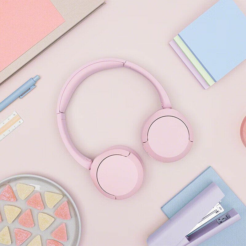 Sony WH-CH520 беспроводные накладные наушники Bluetooth комфортные с длительным сроком службы батареи розовые