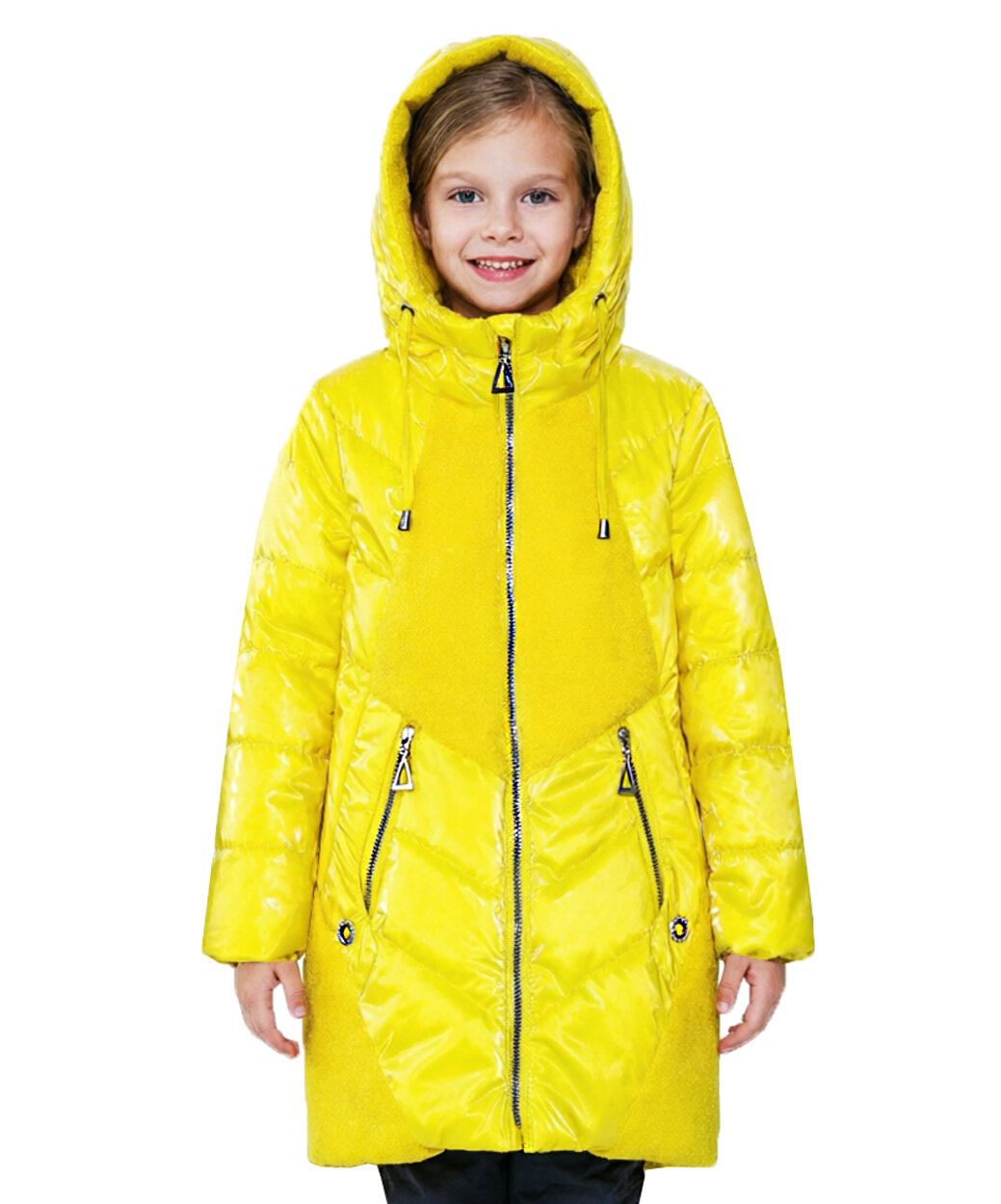 Куртка глянцевый нейлон, искусственная шерпа