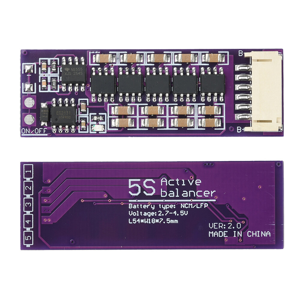 Gaqqee 5S Li-Ion LiFePO4 Аккумулятор Активный эквалайзер 1,5 А Модуль защиты баланса активный балансир для литиевых аккумуляторов плата выравнивания напряжения для сборки батареи 5s