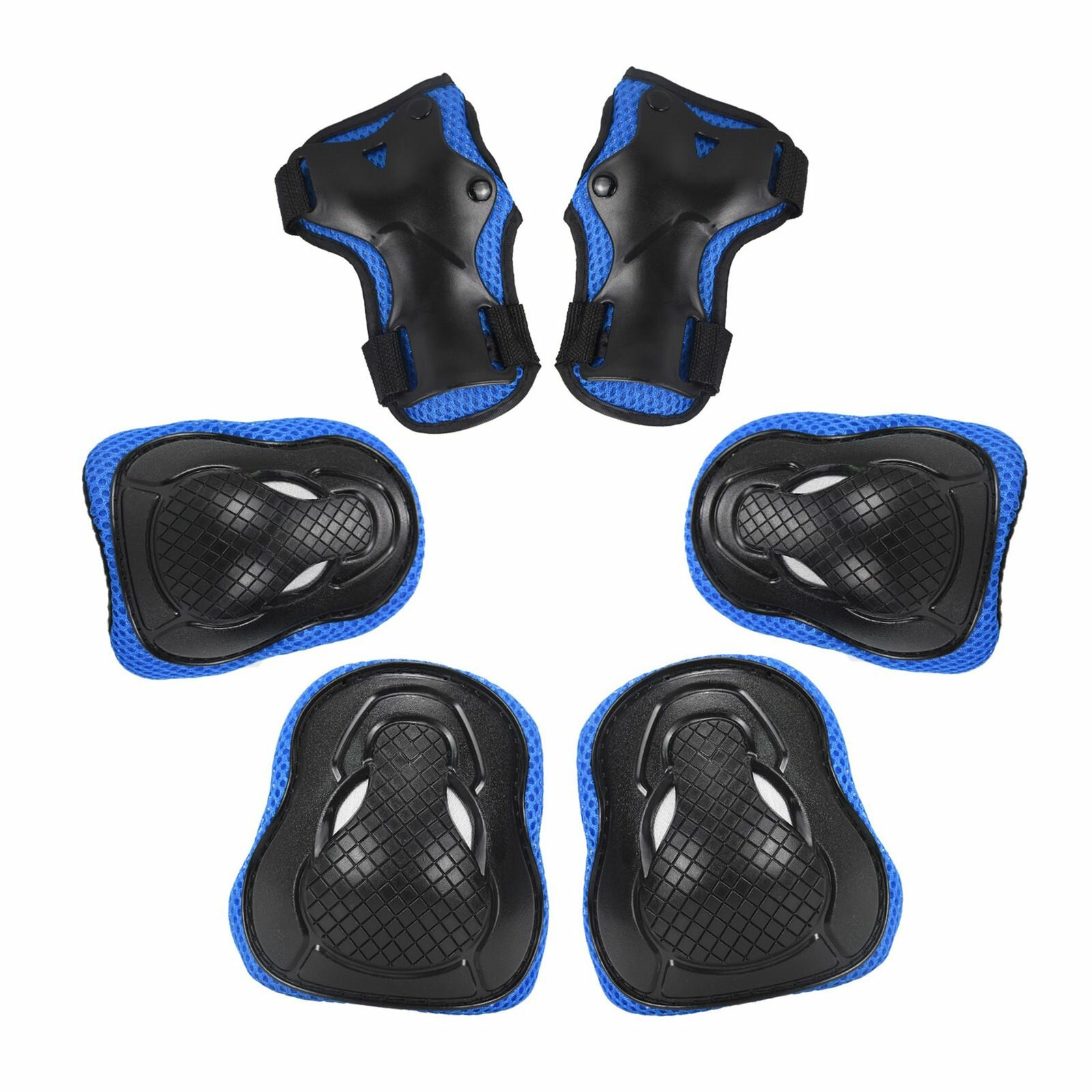 6 предметов: защитный набор для детей 3-8 лет - наколенники налокотники и перчатки роликов