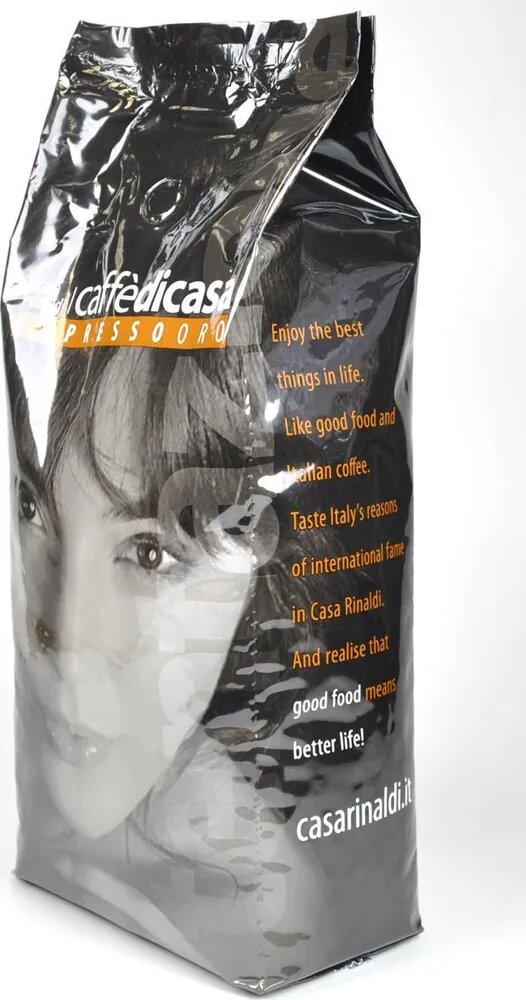 Кофе Casa Rinaldi жареный Эспрессо в зернах "Золотой" /пакет/ 1кг