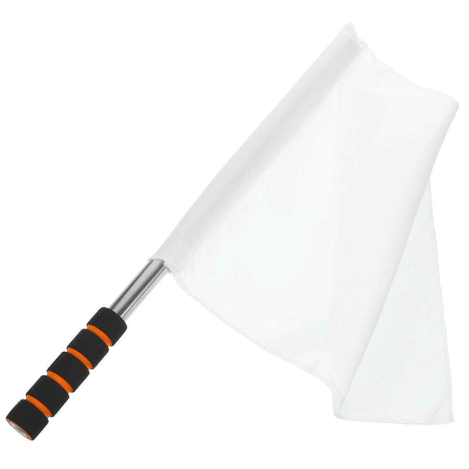 Ручной флаг для судей соревнований, спортивный флаг, прямоугольный, белый, 46x34 см, с нескользящей ручкой, 1 шт.