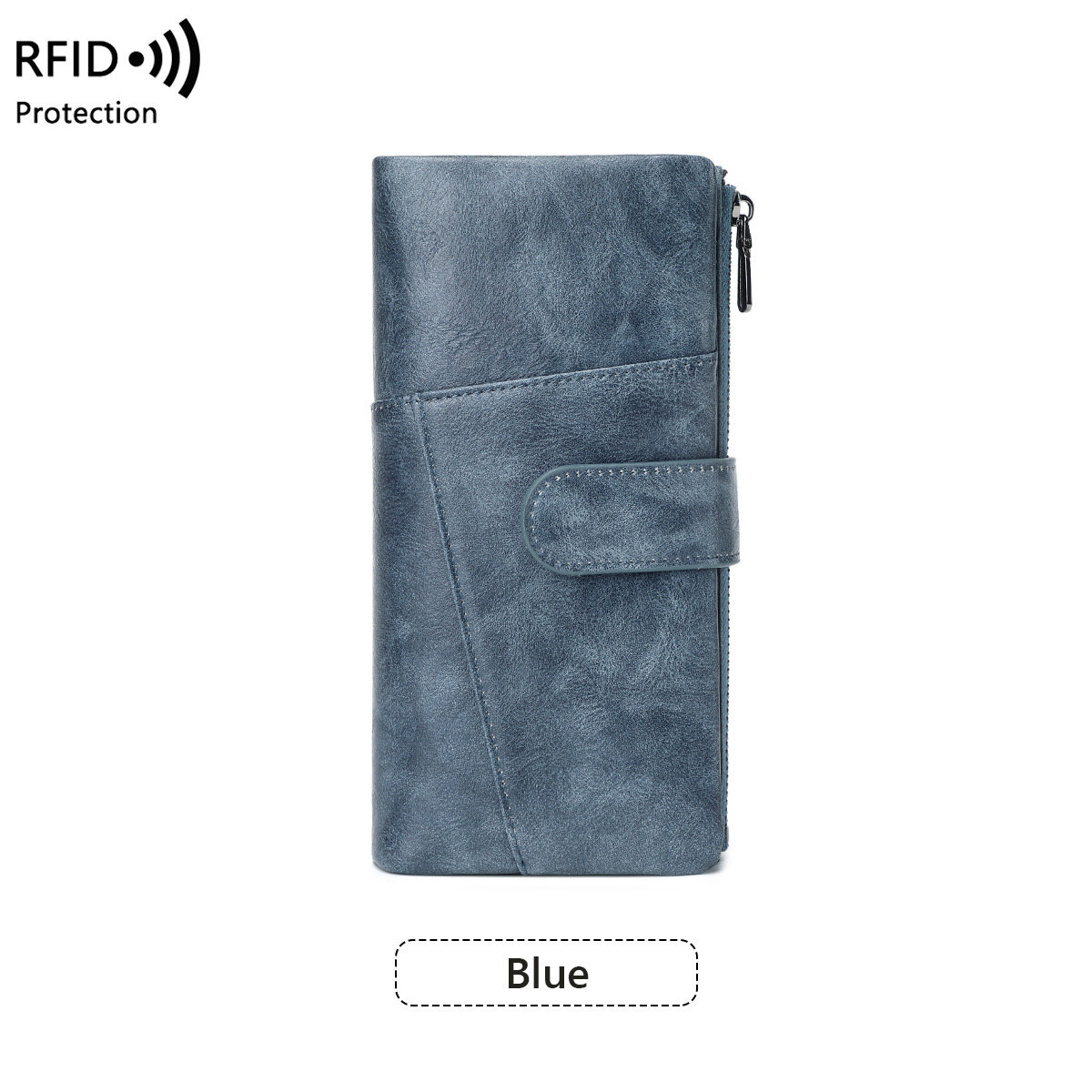 RFID Женский кошелек трёхскладной пэчворк большая вместительность клатч