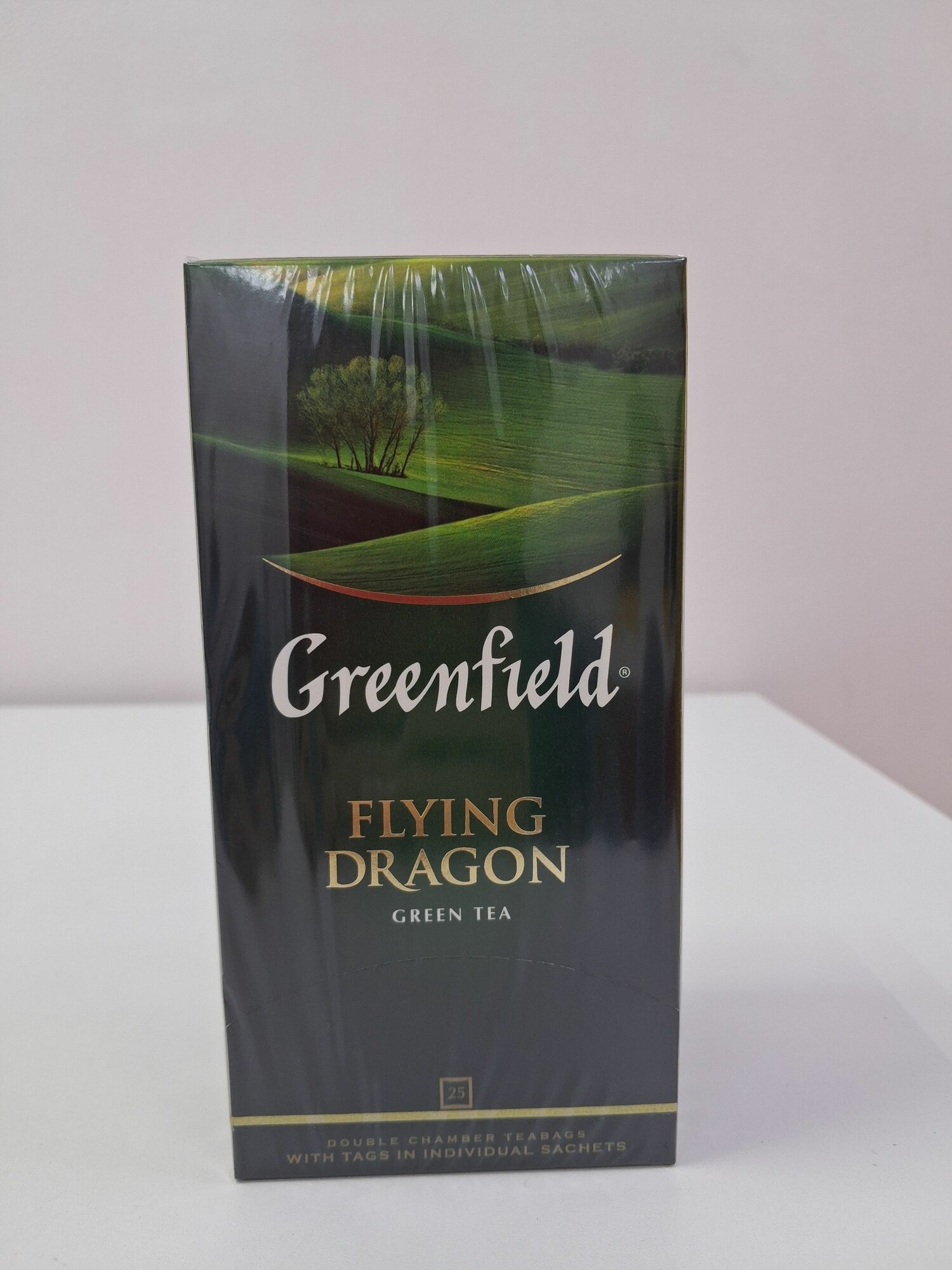 Чай Зелёный Байховый Greenfield Flying Dragon (Гринфилд Флаинг Драгон) Крупнолистовой, в индивидуальном саше, 25пак.