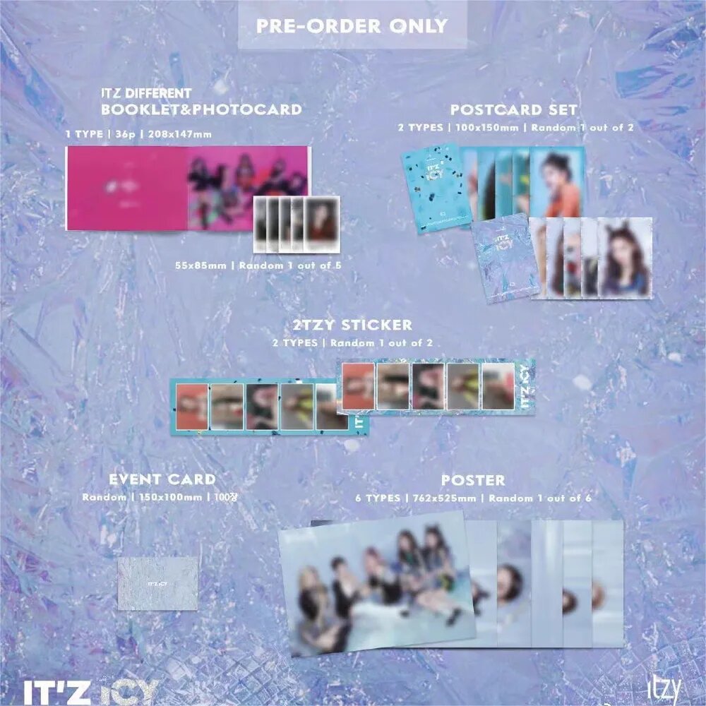 Aльбом ITZY mini1 IT'Z ICY (IT'Z ver.) К-поп альбом из Кореи с фотокнигой, наклейками и открыткой — фото 1