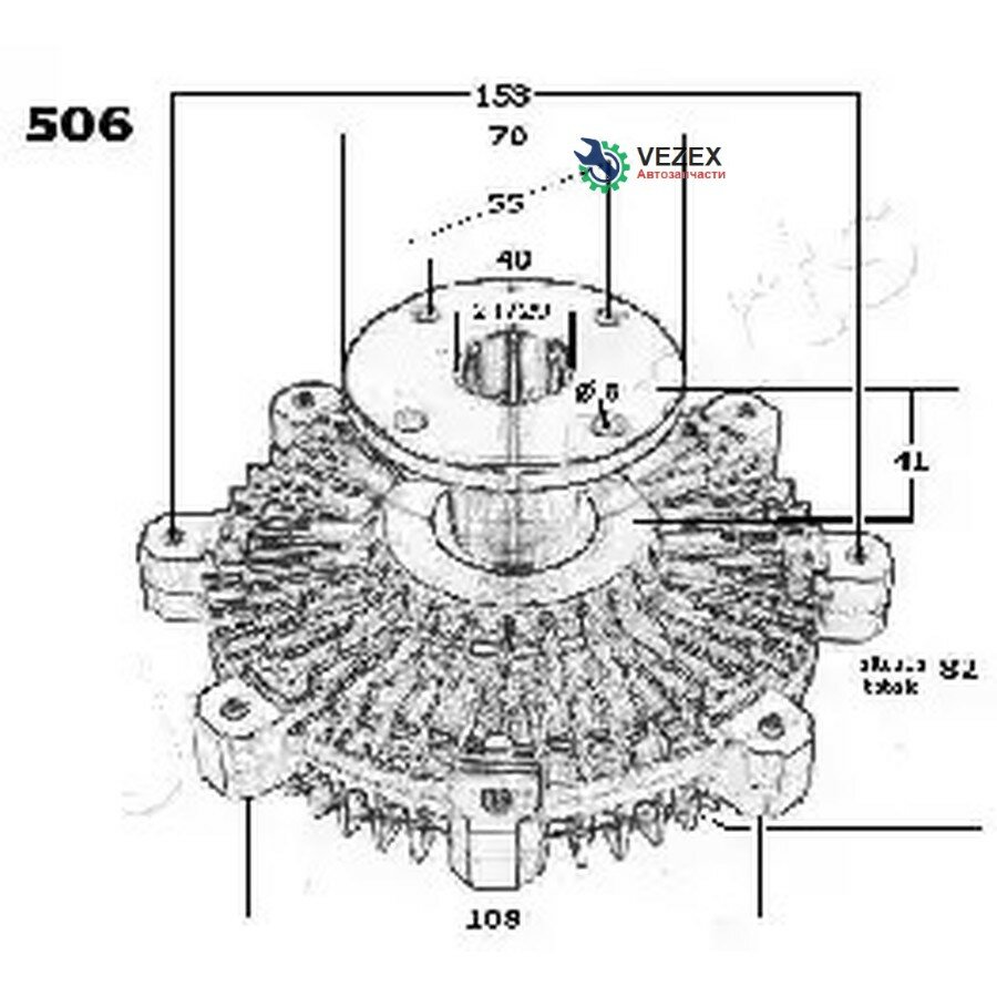 JAPANPARTS VC-506 Муфта гидравлическая