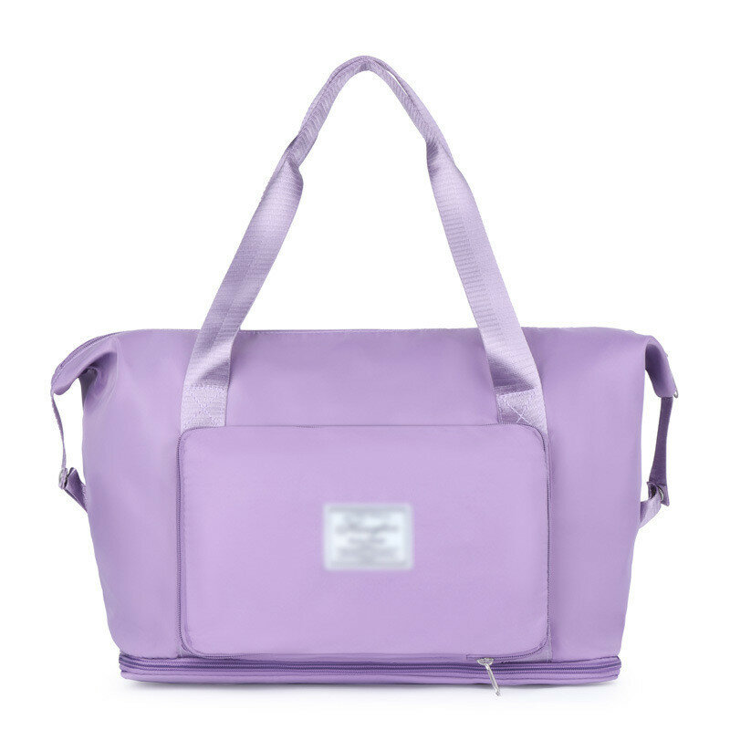 Casual travel duffle with dry wet sections and light carrying for fitness and weekend getaways light purple