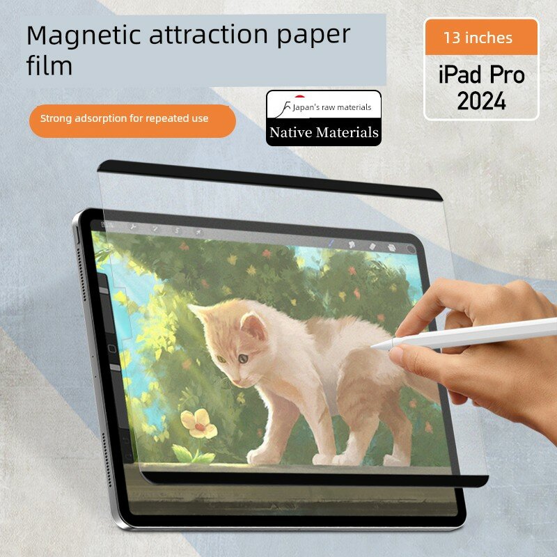 Магнитная пленка WiWU, имитирующая бумагу, для iPad Pro 2025, пленка для iPad 2024, мягкая светонепроницаемая пленка