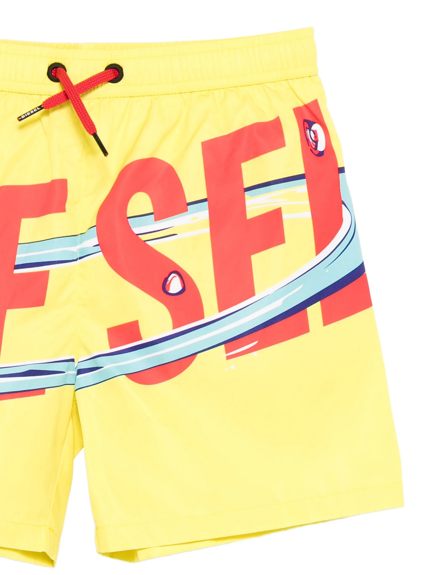Шорты DIESEL Logo-print swim shorts, размер 12 лет, светло-желтый — фото 1