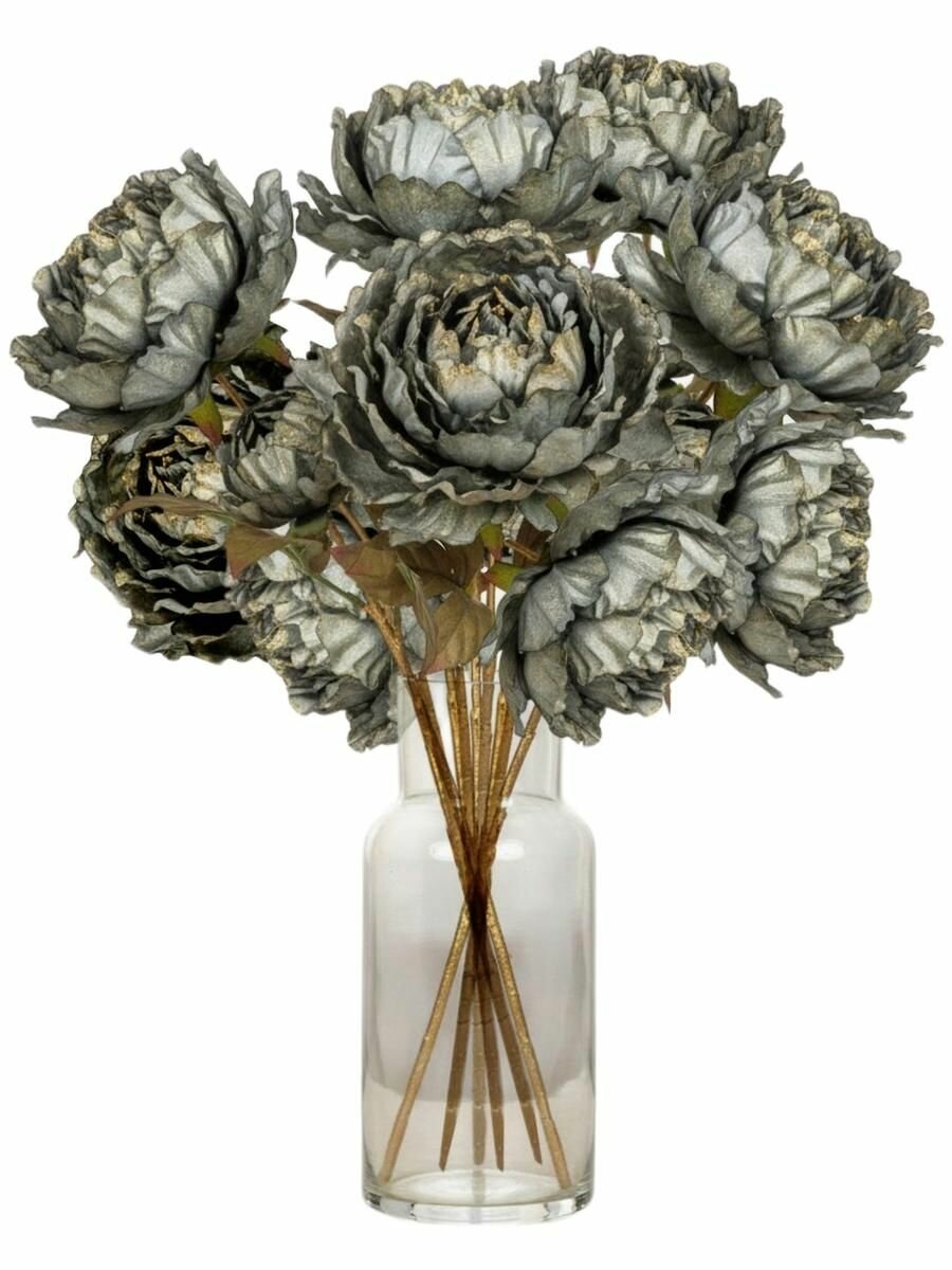 Букет Пионов 9шт "FLOWERS GLAMOUR" 60см зеленые