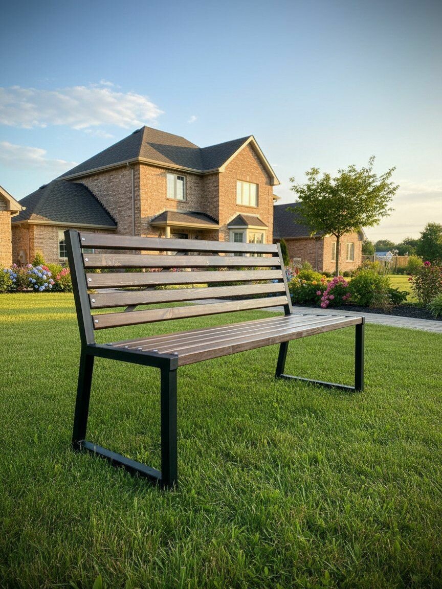 Садовая скамейка "Лофт со спинкой 180 см"