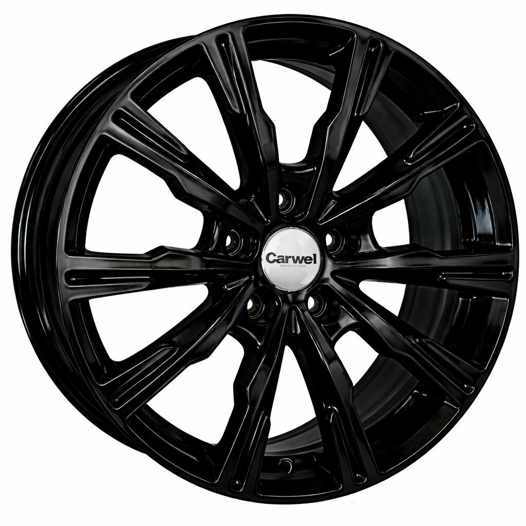 Диск автомобильный литой Carwel Лиман 221 17x7.5 5x120 et34 dia72.6 Чёрный глянцевый