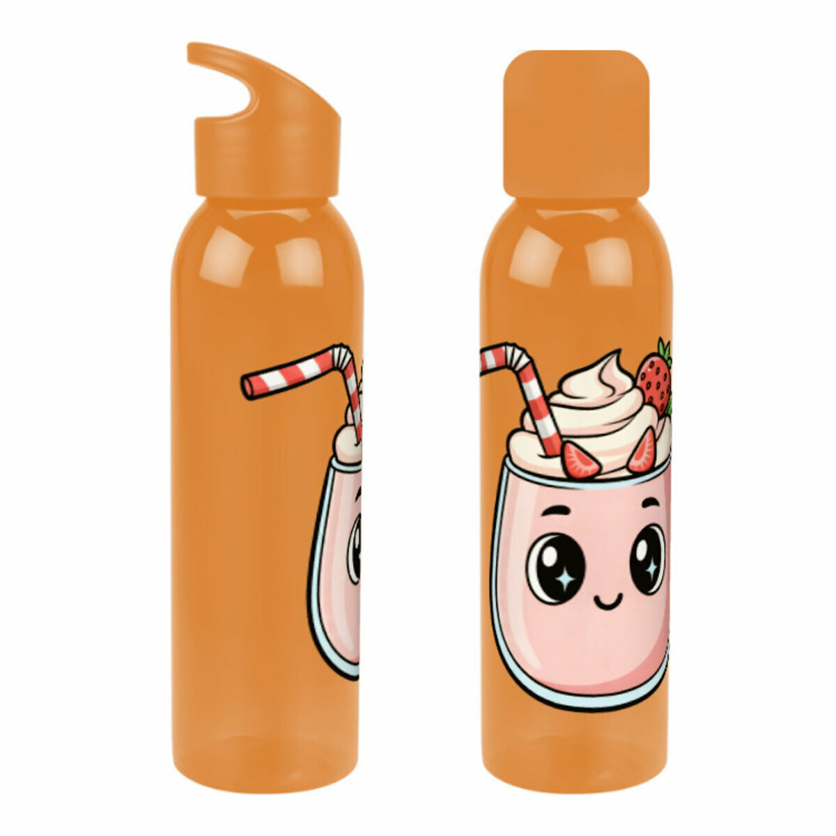 Бутылка для воды «Клубничный милкшейк» (оранжевый)