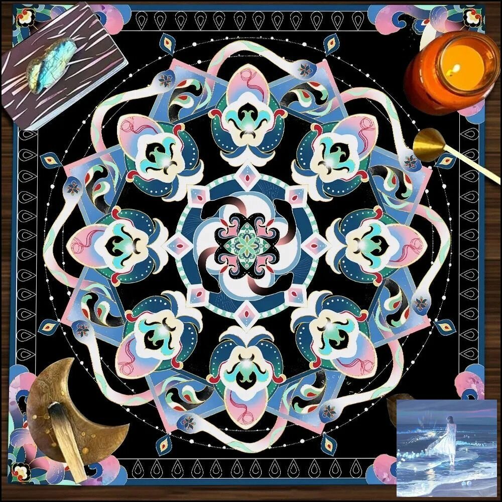 Эксклюзивная скатерть 90X90CM для карточных гаданий Таро