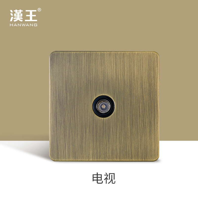 Рычажный выключатель типа 86 из нержавеющей стали с отделкой под античную бронзу, винтажная розетка с металлической панелью, старинный гостиничный выключатель.