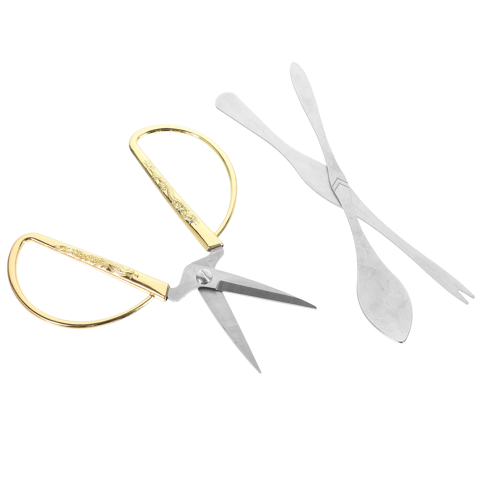 Многофункциональный Набор Для Еды Из Краба, Щипцы И Вилка, Нержавеющая Сталь, 1 Комплект, Красный И Серебряный