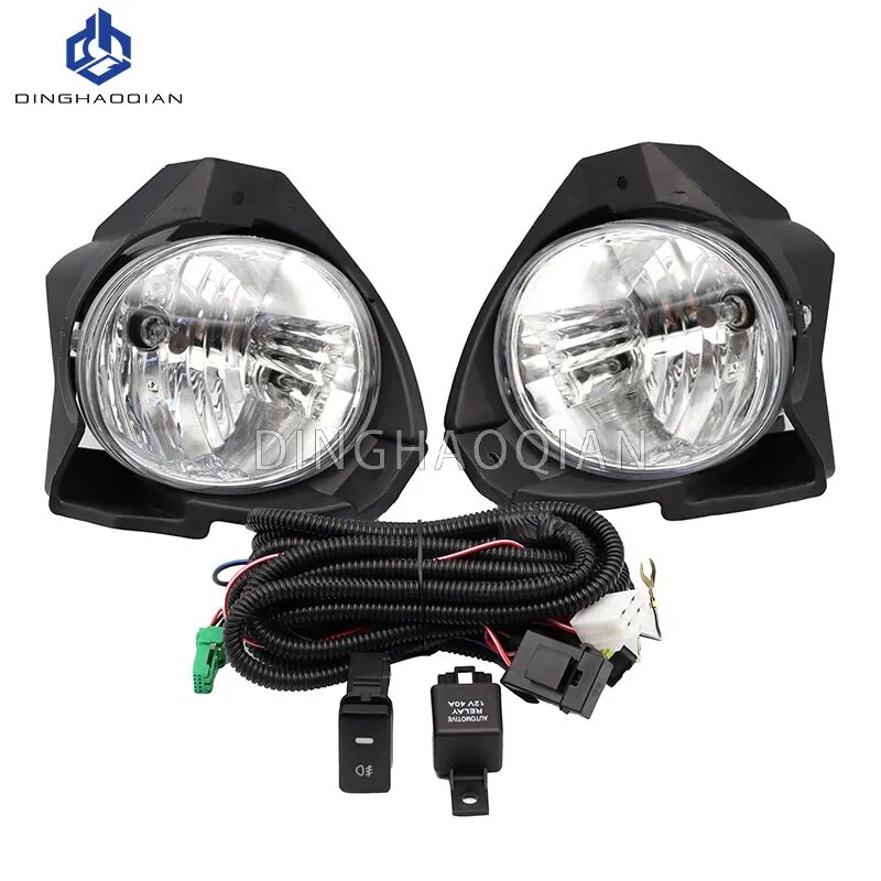 1 комплект, противотуманные фары для Toyota Hilux Vigo MK6 2008 2009 2010 2011, противотуманные фары, комплект противотуманных фар с жгутом, переключатель лампы