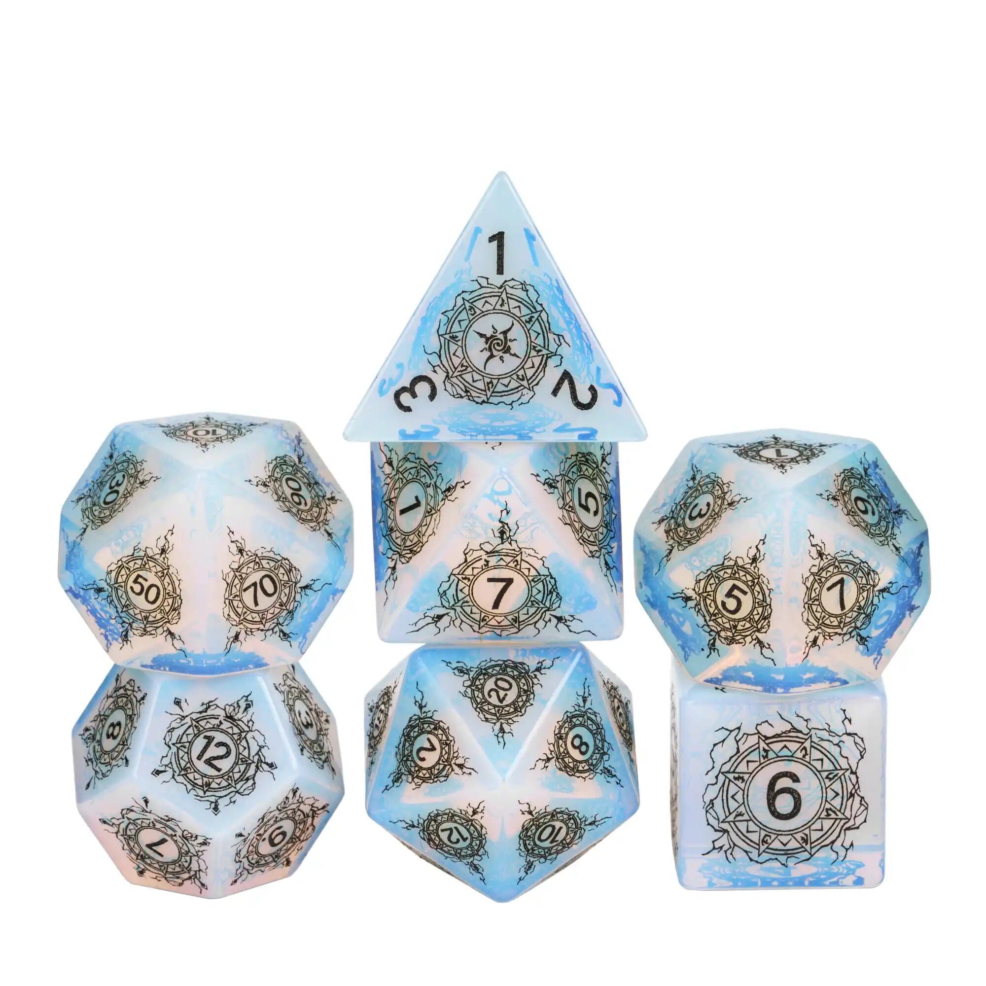Набор кубиков DND Cusdie, 7 шт, Lightning pattern 1