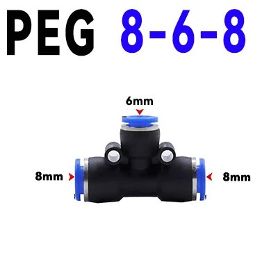 Пневматический фитинг PE PEG 8-6-8