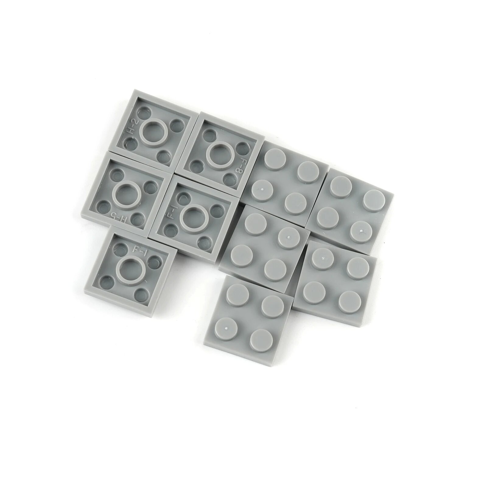 Конструктор Lego Серые пластины 2x2 (3022 Grey) x 10