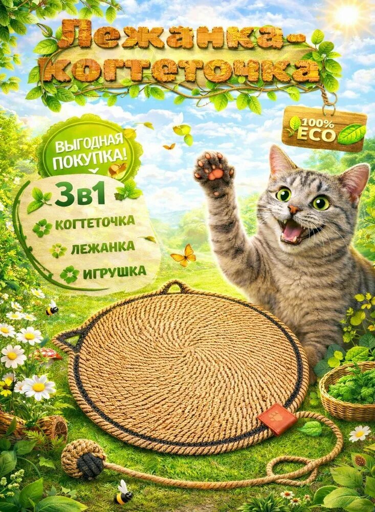 Лежанка-когтеточка Need&Deal Zoo