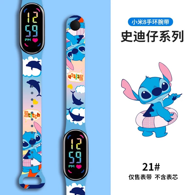 Браслет с принтом серии Stitch для Xiaomi Mi Band 10 9 8, сменный браслет для Mi Band 9/8, ремешок для часов NFC в подарок