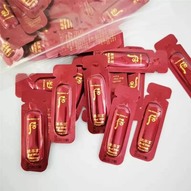 Набор из 15 штук The History of Whoo Jinyulhyang Red Wild Ginseng Facial Oil 0,5 ml, Масло для лица с экстрактом красного женьшеня