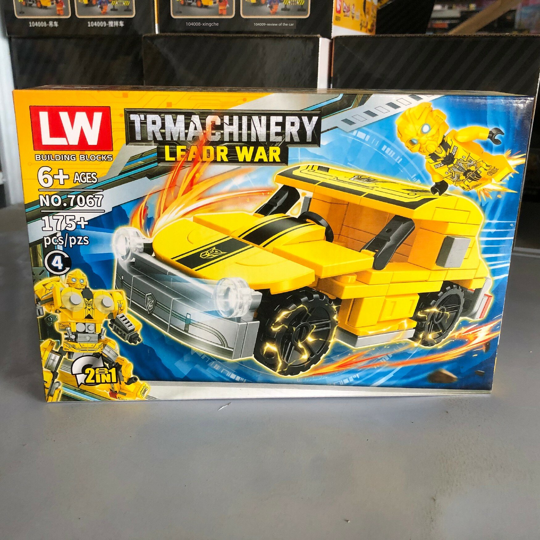 LEWAN 7067 Модель 4 Трансформируемый Меха Боец с Мотоциклом, 4-в-1 Сборная Игрушка