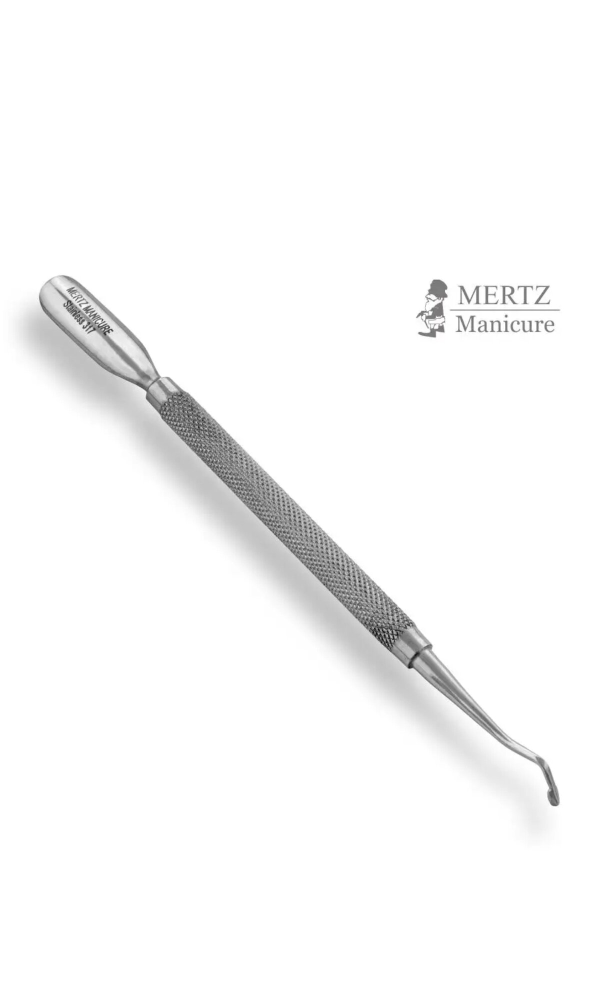 Mertz / Кюретка + (лопатка )Шабер маникюрный двусторонний для вросших ногтей 317 Германия