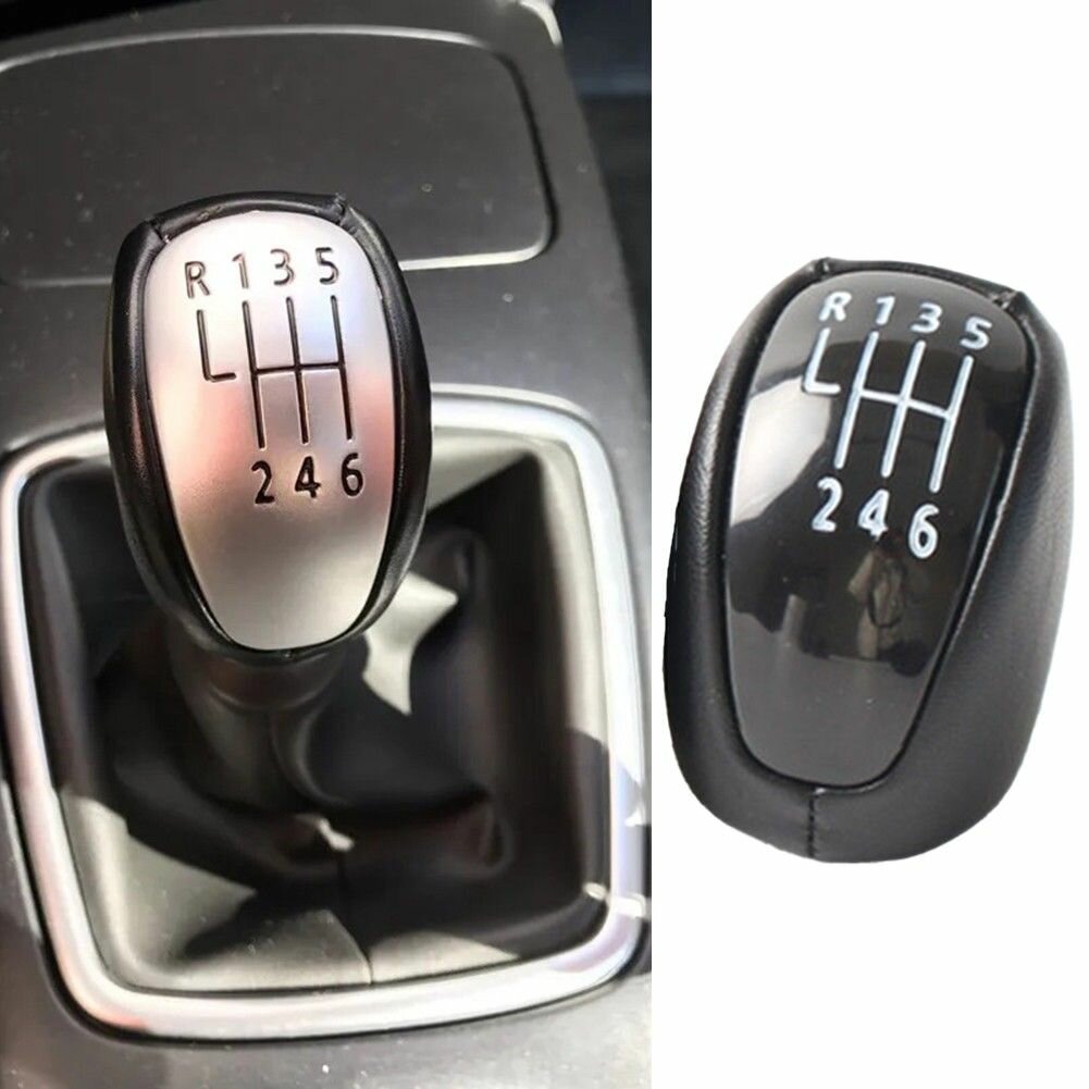 Ручка переключения передач для Renault Laguna Mk3 2007-2014, 6 скоростей, черная ABS+кожа, простая установка