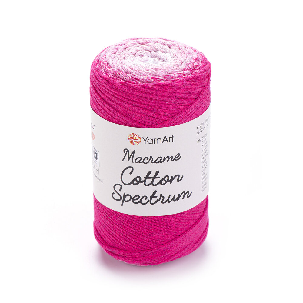Пряжа для вязания YarnArt Macrame Cotton Spectrum 1311 малиновый 250 гр/225 м 80% хлопок, 20% полиэстер