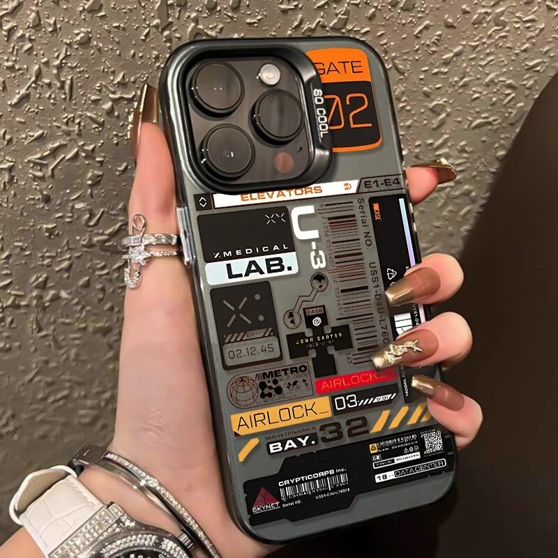 Модный чехол для телефона с принтом этикетки для iPhone 17, 16, 11, 15, 14, 13, 12, Pro Max 16 Plus XS X XR 16E 17, противоударная задняя крышка