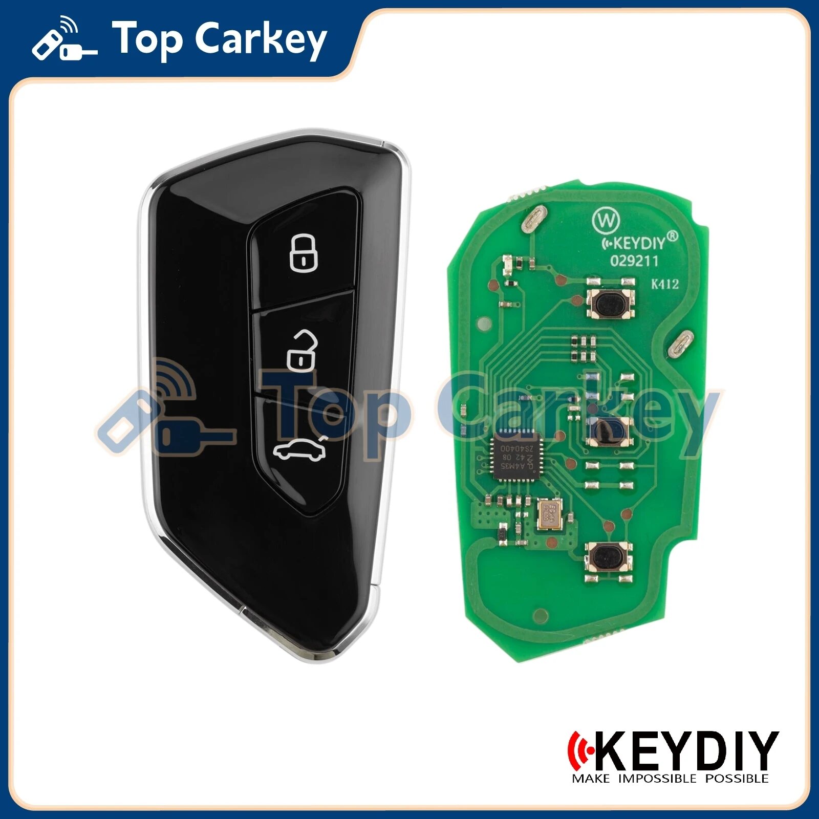Универсальный смарт-ключ KEYDIY KD ZB25-3 ZB25-4, совместимый с VW MQB Jetta Bora Golf Passat Lavida Magotan