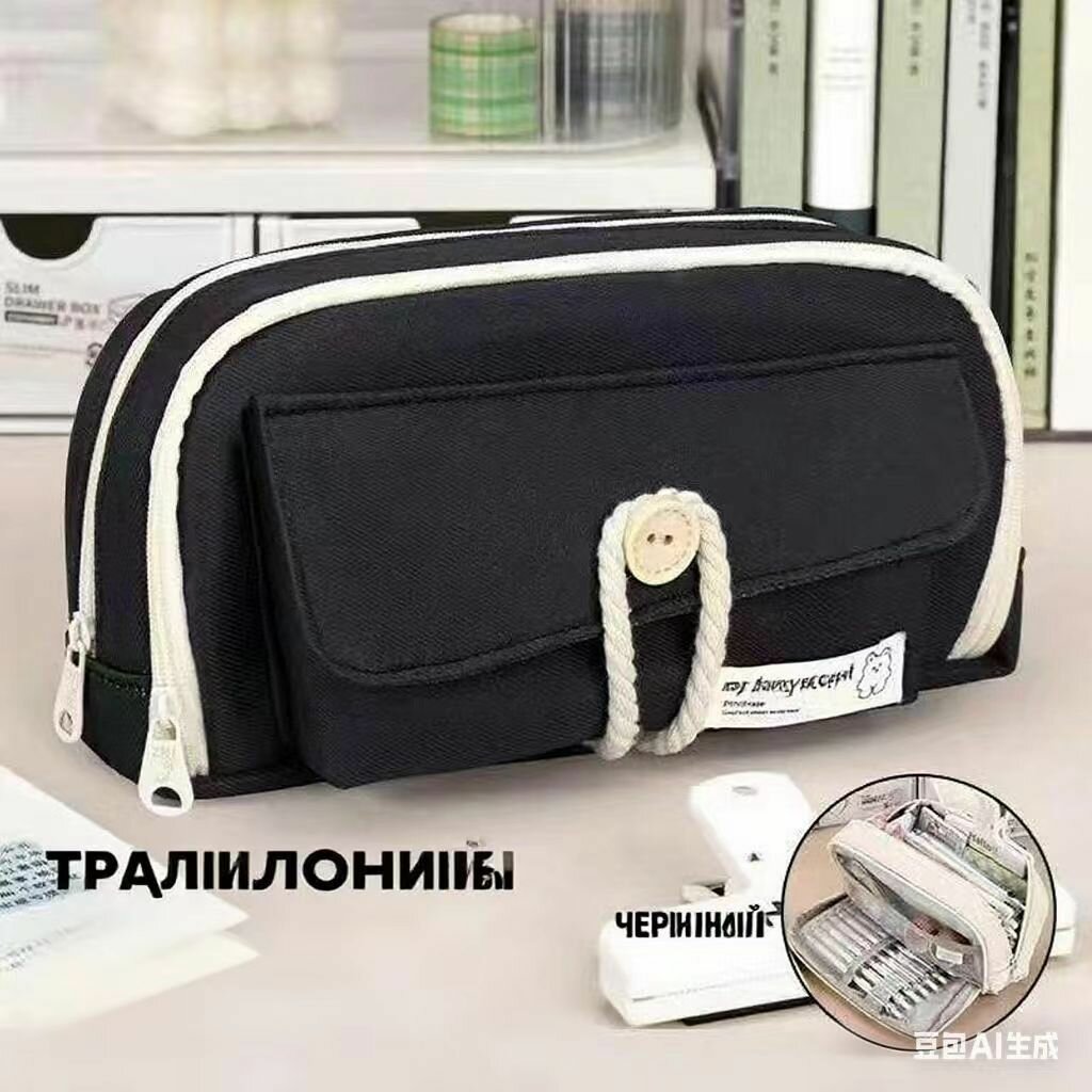 Пенал-косметичка для школы OyLoy School. школьный, для карандашей, для канцелярских принадлежностей, текстильный, молочный для школьных принадлежностей текстильная косметичка молочного цвета