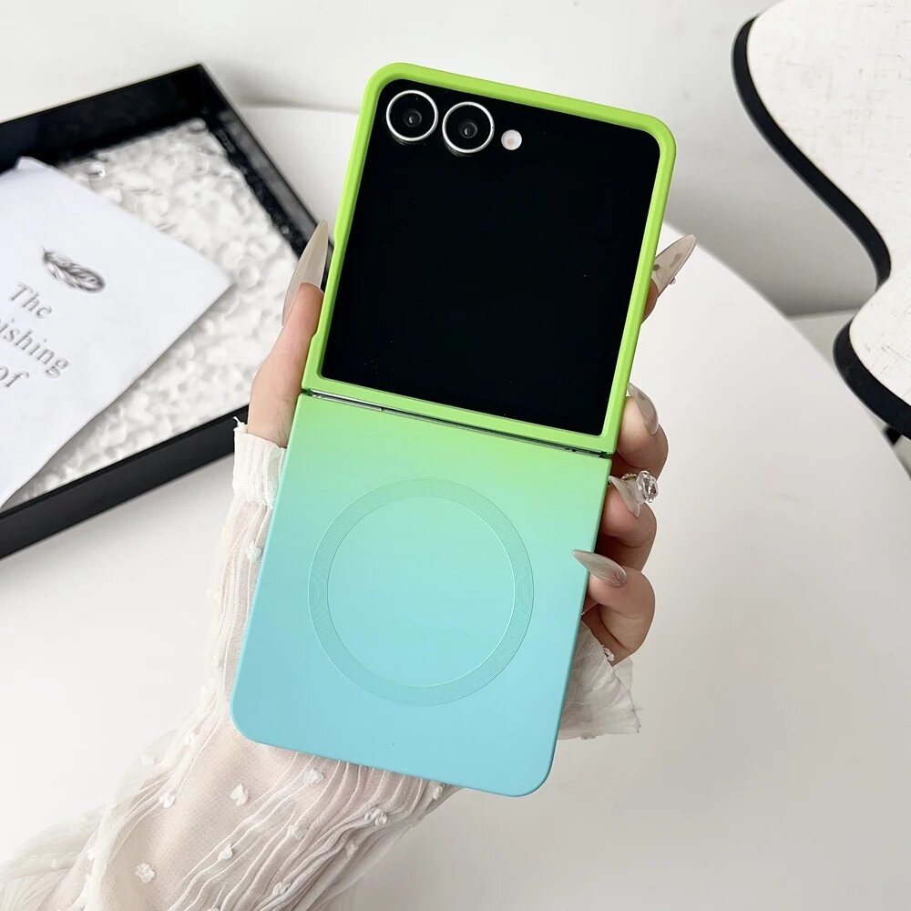 Чехол Flip 7 SE для Samsung Z Flip 8 6 Galaxy Z Flip 7 6 3 4 Галактика Z Flip7, Зеленый, GreenBlue