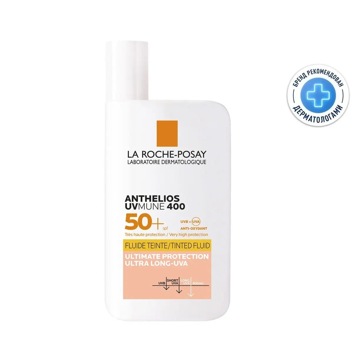 LA ROCHE POSAY АНТИГЕЛИОС-24 Солнцезащитный тонирующий флюид для лица SPF50+ 50мл