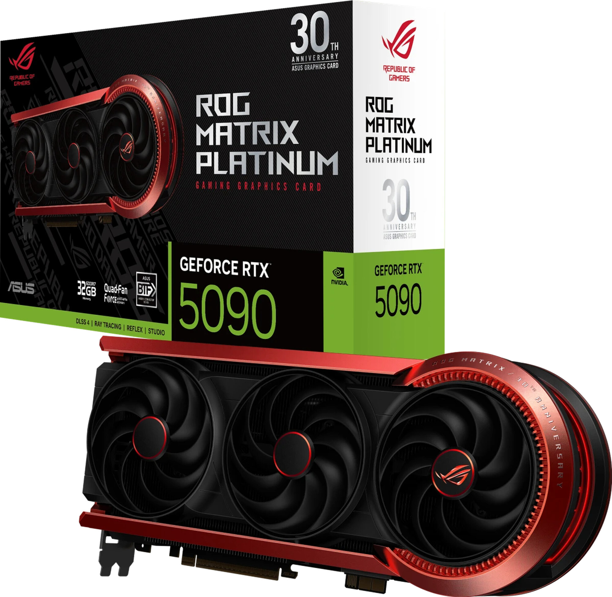 Видеокарта ASUS GeForce RTX 5090 ROG Matrix Platinum 30th Anniversary Edition 32GB (ROG-MATRIX-RTX5090-P32G-30TH)