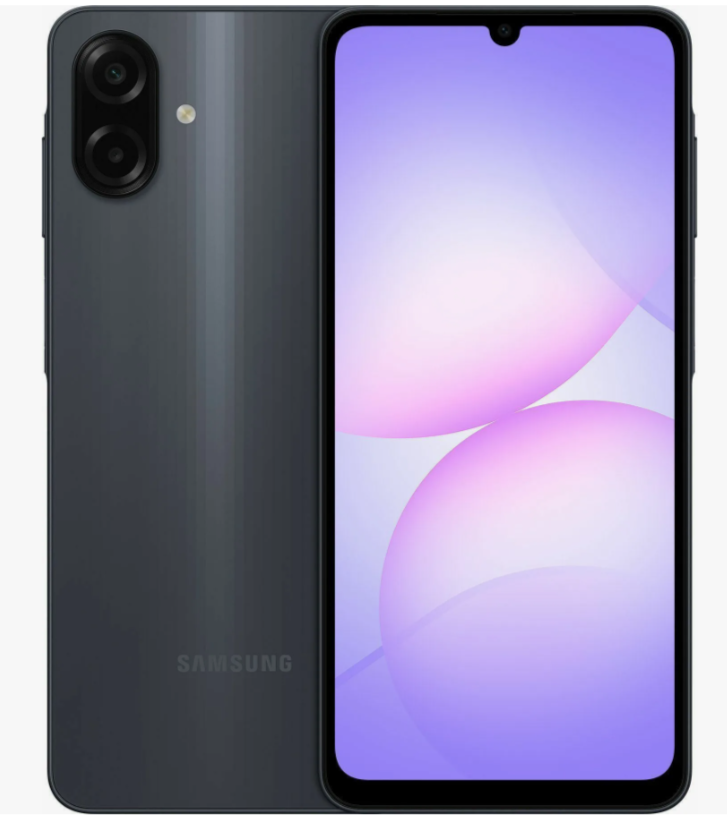 Смартфон Samsung Galaxy A07, 4/64 ГБ, Dual nano SIM, 6.7", 5000 мАч, черный, уцененный товар