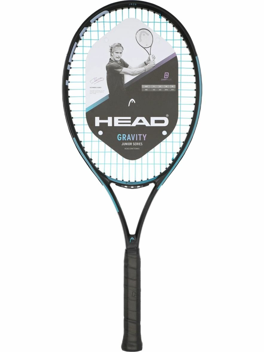 Ракетка; Head; IG Gravity Jr. 26 черный, со струнами, большой теннис