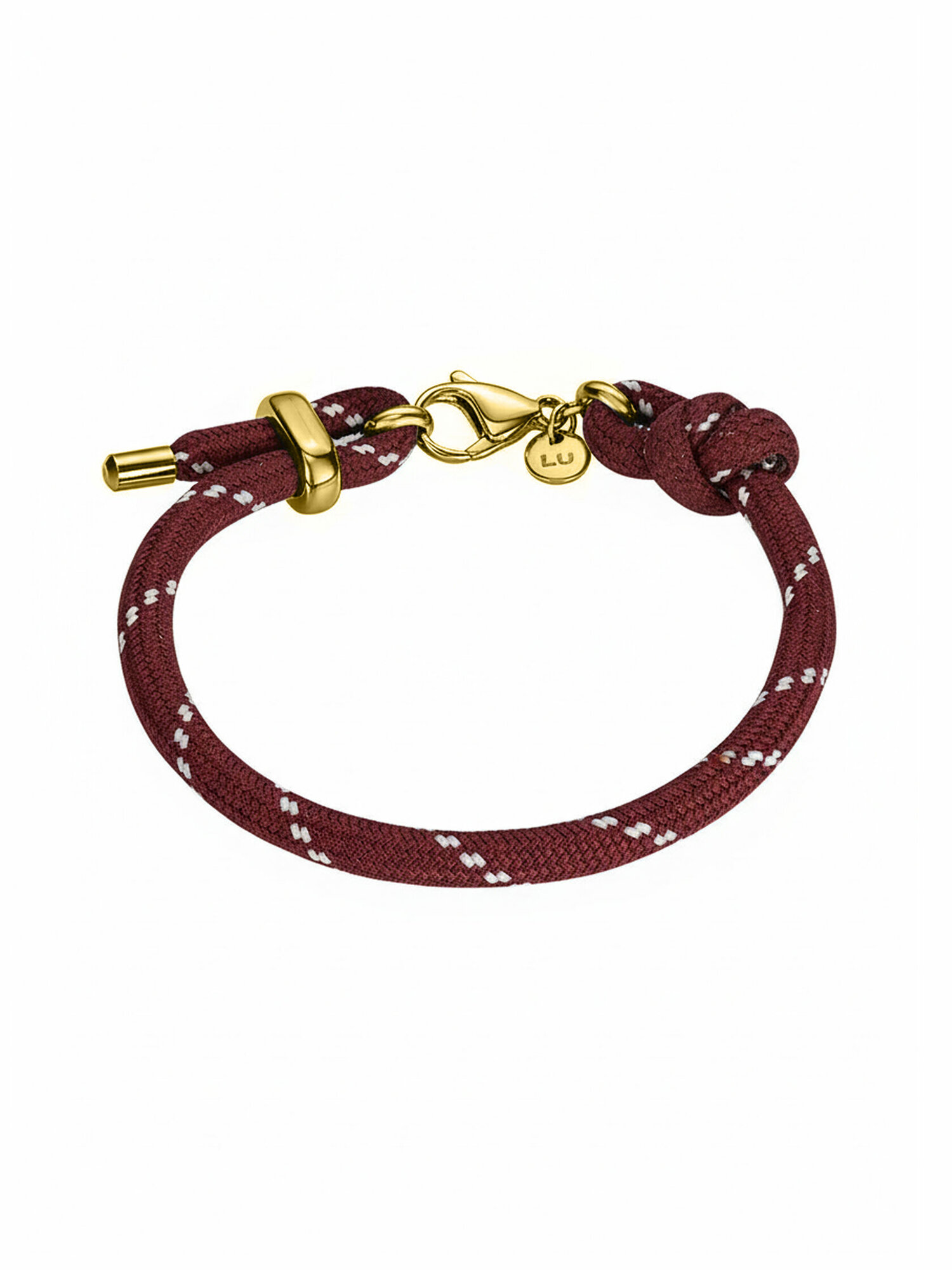 Браслет LU Jewel, 1 шт., размер 16 см, бордовый, золотистый — фото 1