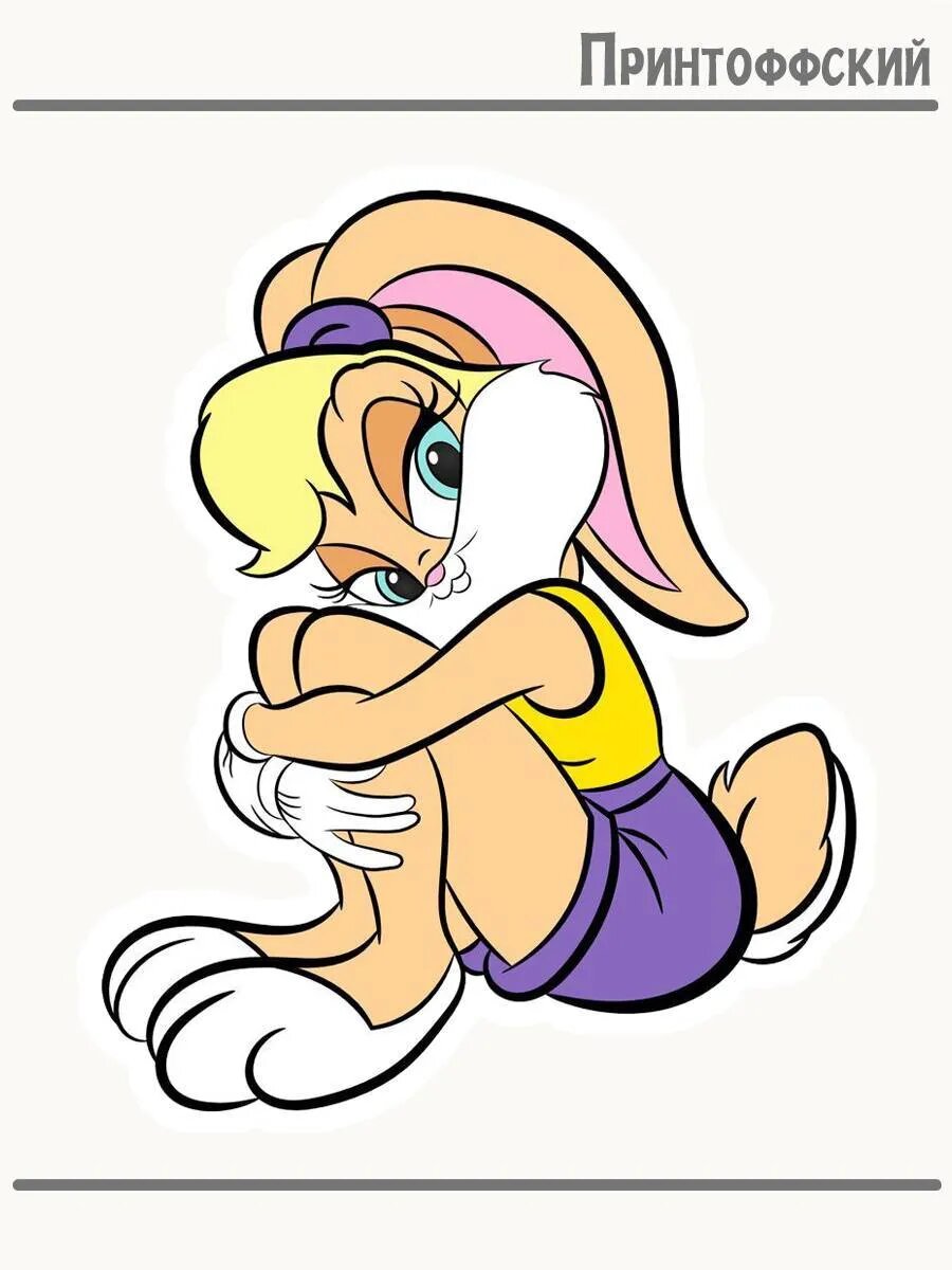 Термонаклейка для одежды и аксессуаров DTF-печать Стикер Багз Банни